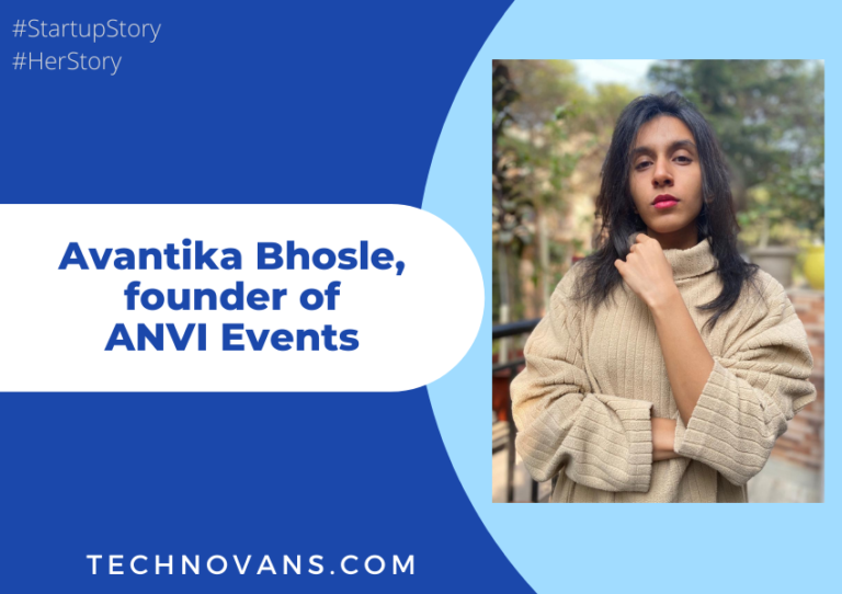 Avantika Bhosle, the founder of ANVI Events, sharing her startup ...
